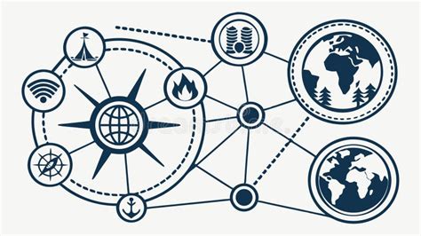Global Network Connections Worldwide Tech Communication Era Vector Design Generative Ai Stock