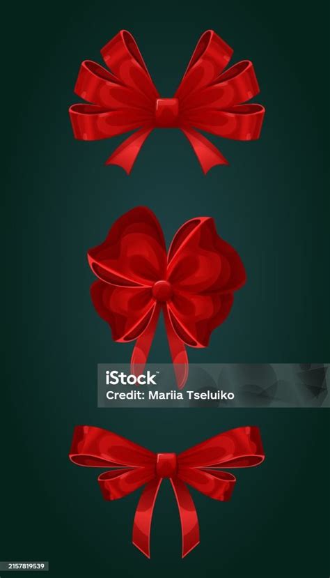 Red Ribbon Bows Cute Ribbon Bow Designs Vector Illustration Stock Illustration Download Image