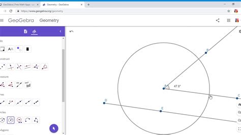 Geogebra Constructing A Congruent Angle Youtube