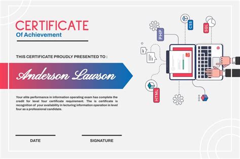 Coding Course Certificate Of Achievement Certificate Templates