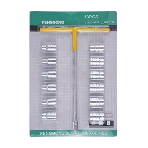 Wrench Socketsocket Set 12 Set 12 T Handle Tools Kit Socket 1pcs
