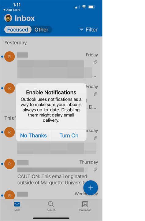Set Up Microsoft Outlook App For Iphone And Ipad Marquette University Its