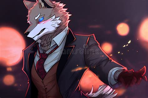 Lobo De Fato No Estilo Animado Ilustra O Stock Ilustra O De Branco Gerado