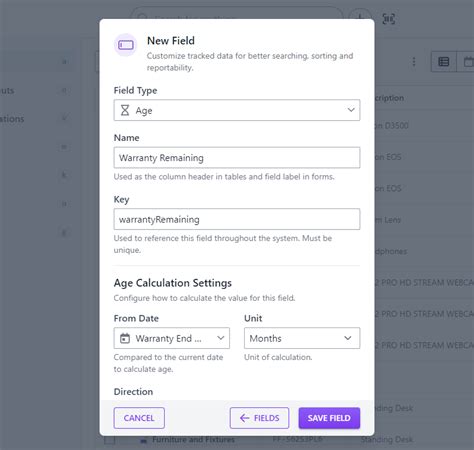 create “computed” fields to measure age assetbots