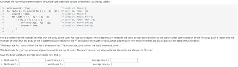 Solved Consider The Following Implementation Of Bubble Sort Chegg