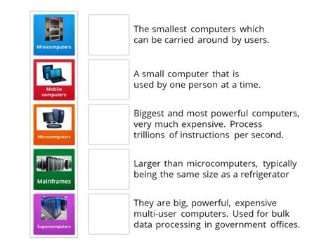Classification Of Computers By Size 匹配遊戲