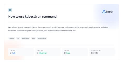 How To Use Kubectl Run Command Labex