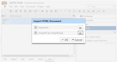 import requirements specification from ms word reqview