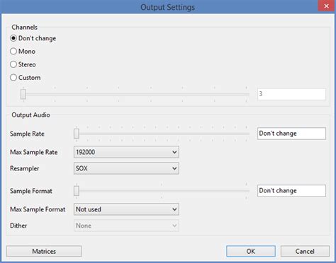 File Output Audio Settings Png XRECODE