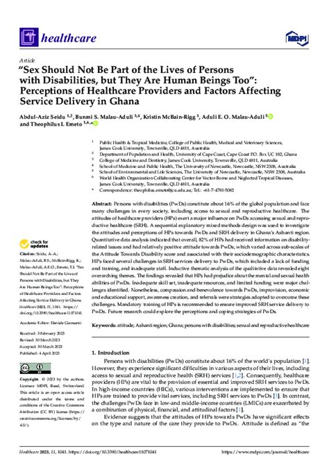 Pdf “sex Should Not Be Part Of The Lives Of Persons With Disabilities