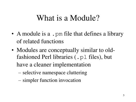 Ppt Writing Perl 5 Modules An Introduction Powerpoint Presentation