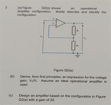 Solved A Figure Q A Shows An Operational Amplifier Chegg