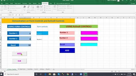 Form Controls And Activex Controls Youtube