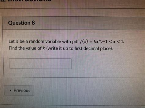 solved question 8 let x be a random variable with pdf f x