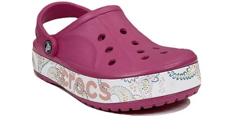 Фирменные сабо Crocs Bayaband Bandana Print Clog Розовые купить в ...