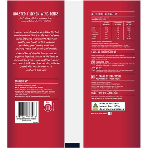 Ingham's Roasted Chicken Wing Dings 1kg | Woolworths