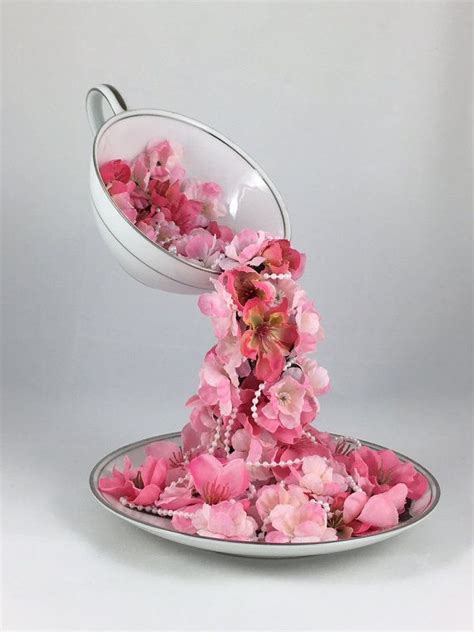 Floating Teacup With Flowers Spilling Out Floating Tea Cup Cup And