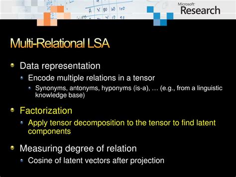 Ppt Multi Relational Latent Semantic Analysis Powerpoint Presentation Id2577502
