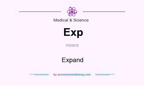 Exp Expand In Medical And Science By
