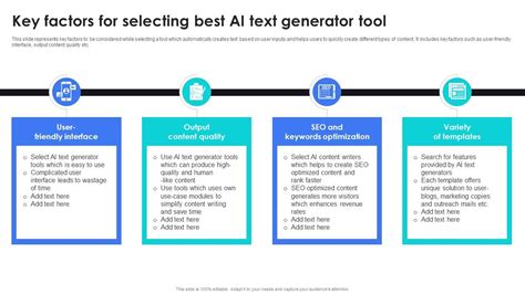 Key Factors For Selecting Best AI Text Generator AI Content Generator ...