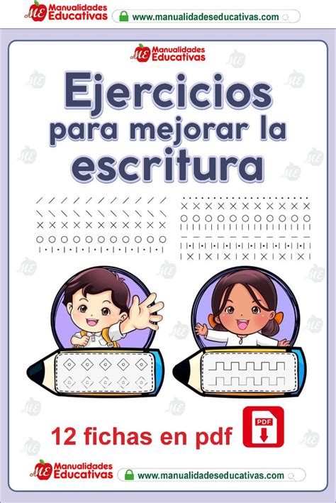 Fichas De Ejercicios Para Mejorar La Escritura Preescolar Y Primaria In