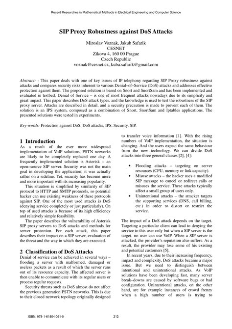 pdf sip proxy robustness against dos attacks