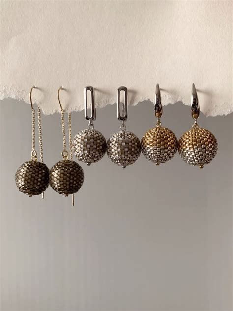 Серьги шарики из бисера. Beaded earrings nel 2024