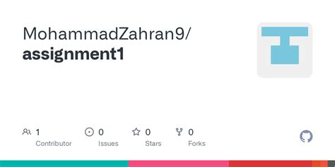 Github Mohammadzahran9assignment1