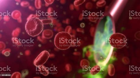 배경에 삽입 순간 정 맥에서 혈액 세포 3 차원 일러스트 레이 션 개념에 대한 스톡 사진 및 기타 이미지 개념 과학 동맥 Istock