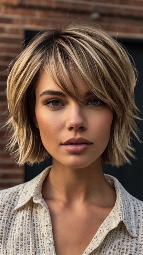 Glamorous Short Layered Haircuts Ideas For Piecey Layered Crop 🎭 Hair