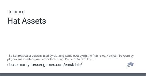 Hat Assets — Unturned 3x Documentation
