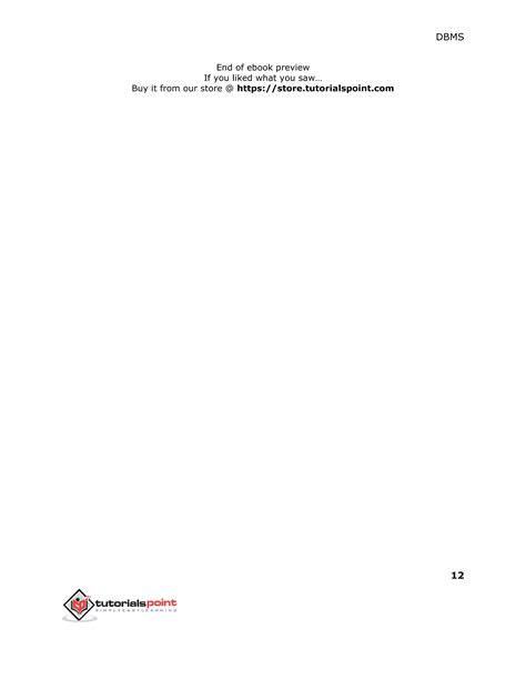 Dbms Tutorial Pdf