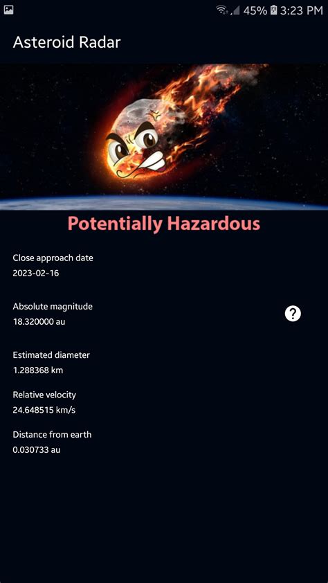 Github Msamy98asteroid Radar Asteroid Radar Is An App To View The