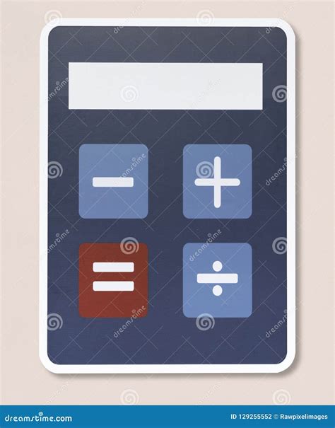 Mathematic Calculator Vector Illustration Icon Stock Illustration Illustration Of Equal