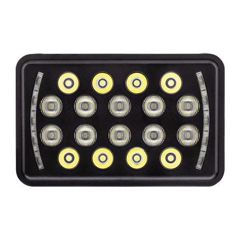 Bulbs 18 Led Rectangular Light With Led Position Light Bar