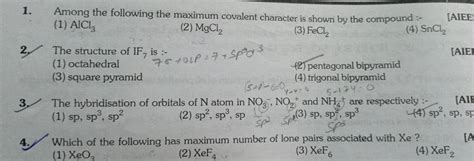 The Structure Of If7 Is Filo