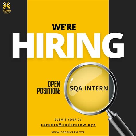 Coder Crew On Linkedin Sqaintern Codercrew Techcareers Hiringnow Hirring Internship Sqa
