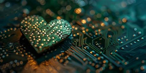 The Intersection Of Technology And Morality A Circuit Board Heart And