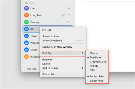 How To Sort Tasks On Apple Reminders By Title Due Date And More