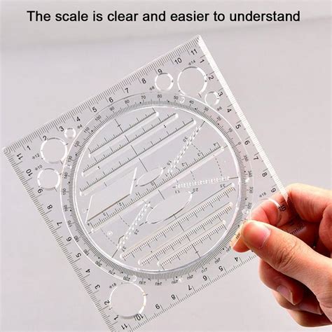 Multifunction Ruler Drawing Ruler Rotatable Studen Grandado
