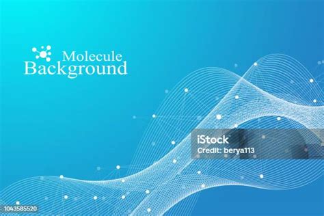 과학적인 벡터 일러스트 레이 션 유전 공학 및 유전자 조작 개념 Dna 나선 Dna 가닥 분자 또는 원자 신경 과학 이나 의료 배경에 대 한 추상 구조 Dna에 대한 스톡