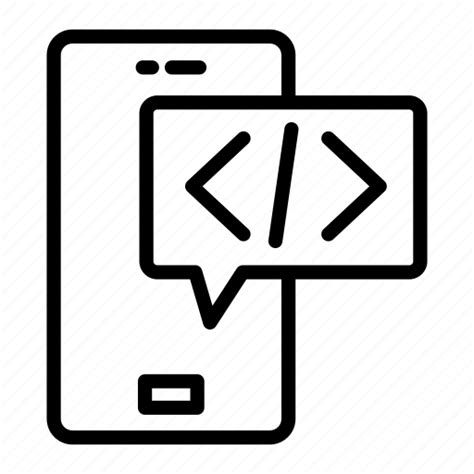 bubble coding message mobile programming smartphone icon
