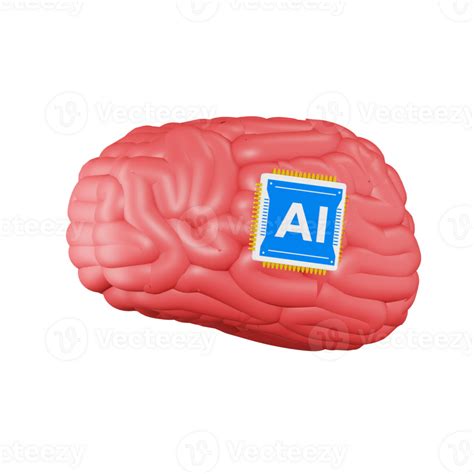 Brain Chip Artificial Intelligence 3d Icon 33127690 Png