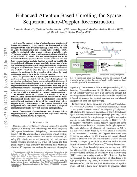 Enhanced Attention Based Unrolling For Sparse Sequential Micro Doppler
