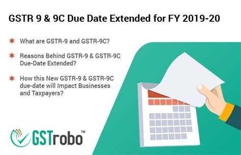 Gstr 9 And 9c Due Date Extended For Fy 2019 20 Blog