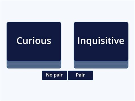 Pairing Synoynms Pair Or No Pair Pairing Synoynms Pair Or No Pair