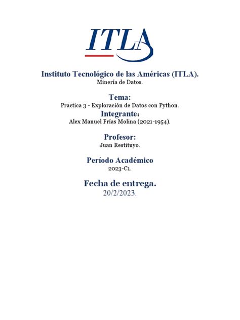 practica 3 exploración de datos con python pdf