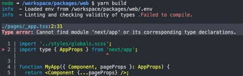 while using create next app with yarn pnp build fails · issue 43554