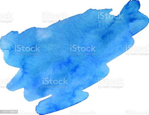 수채화 추상 파란색 흰색 배경에 스플래시 종이에 화려한 스플래시 손으로 그린 그림은 카드 초대장 등에 적합합니다 0명에 대한 스톡 벡터 아트 및 기타 이미지 Istock