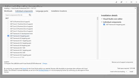 Visual Studio Download NET Framework Targeting Pack Stack Overflow